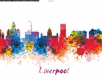 Liverpool skyline | Etsy