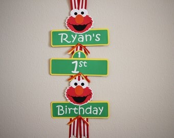 Items similar to Elmo Birthday Sign Chalkboard * Elmo Birthday * Elmo ...