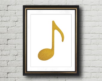 Music note poster | Etsy