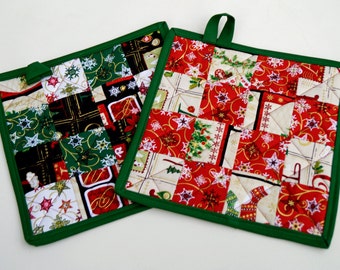 Patchwork pot holder | Etsy