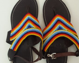 Unique african sandals related items | Etsy