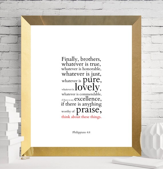 Philippians 4:8 Bible printables Bible printable by SoulPrintables