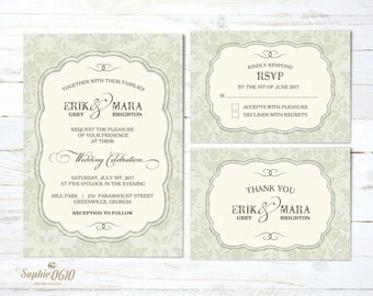 Baroque invitation | Etsy