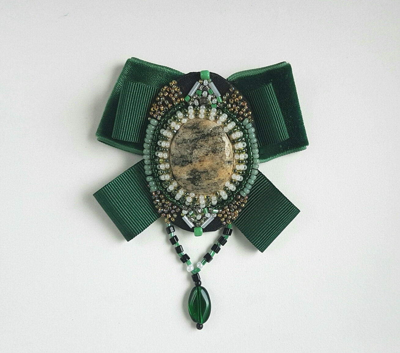 Handmade Unique Brooch With Ribbons