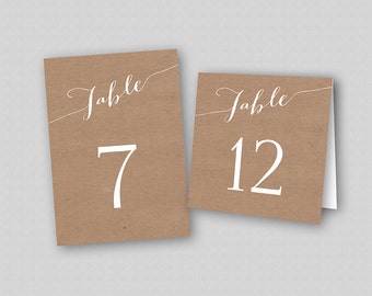 Rustic table numbers | Etsy