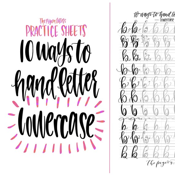 Hand Lettering Practice Sheets 10 Ways to Hand Letter the