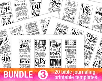 60 bible journaling printable templates NEW by BibleVerseColoring