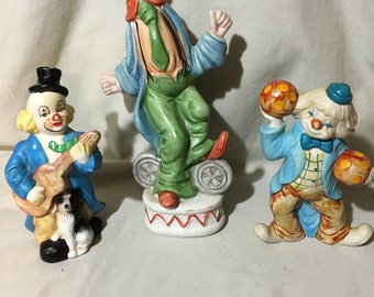 Vintage porcelain clown | Etsy