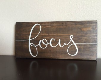 Unique focus sign related items | Etsy