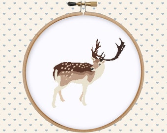 Deer cross stitch | Etsy