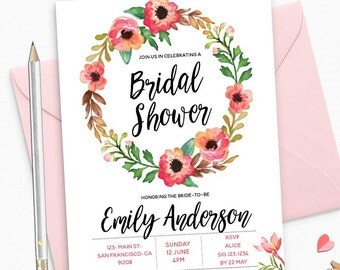 Unique custom shower invite related items | Etsy