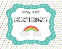 Unique rainbow birthday banner related items | Etsy