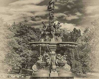 Items similar to Pub Art - Crimson Red Bar Front in Edinburgh Scotland ...