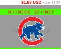 Unique chicago cubs svg related items | Etsy