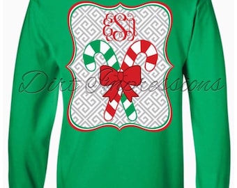 Candy cane shirt | Etsy