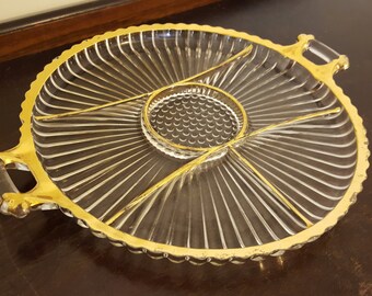 Unique glass relish tray related items | Etsy