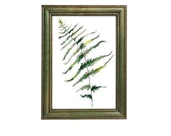 Watercolor fern | Etsy