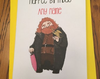 Hagrid birthday card | Etsy