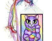 Fantasy Cat Art Cat Jewelry & Cat Gifts for Cat by tigerpixie