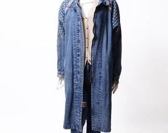 Long denim coat | Etsy