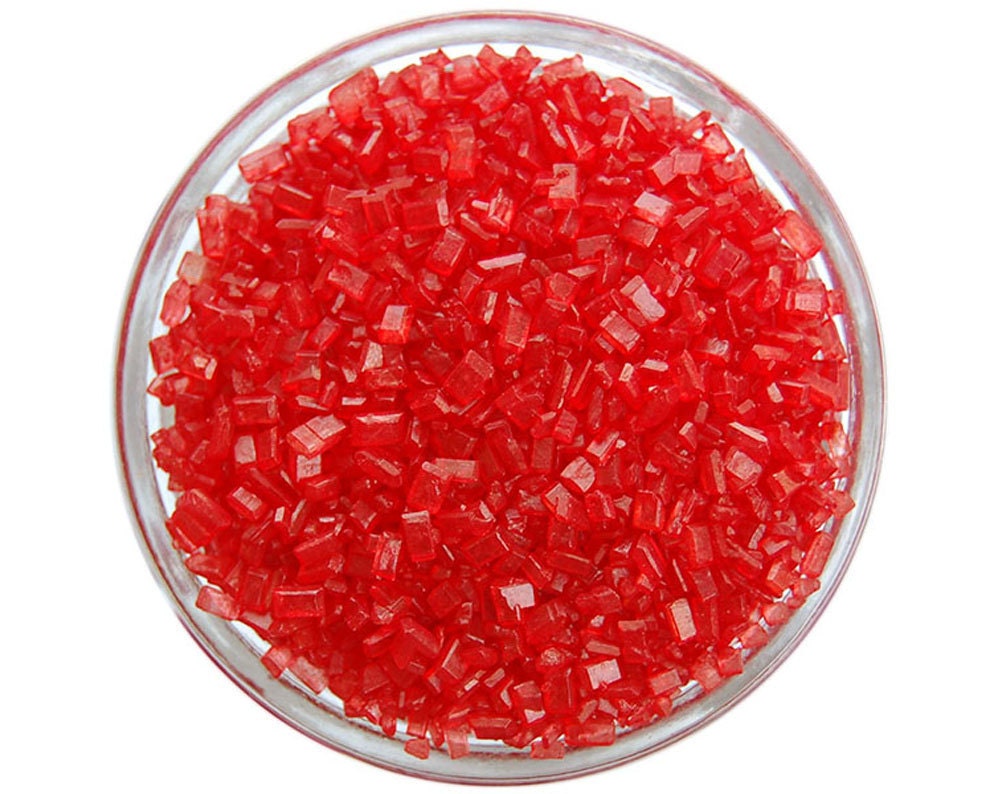 Red Chunky Sugar bright red sugar crystals sprinkles for