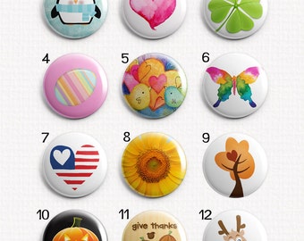 Seasonal magnets | Etsy