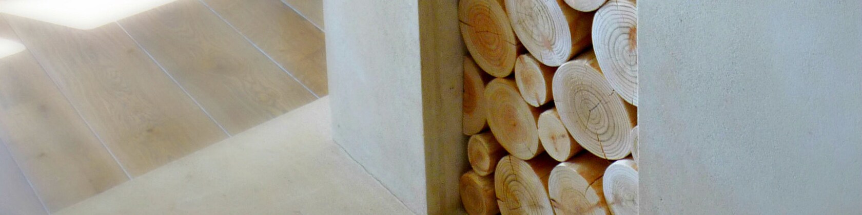 DECORATIVE LOGS & LOG WALL TILES for interior by TheLogBasket