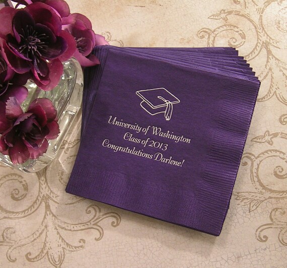 Graduation napkins personalized graduation napkins class