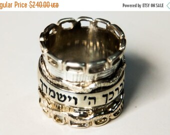 Items similar to cz engagement ring , scripture rings. Hebrew love ring ...