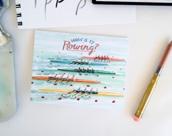 Rowing card | Etsy