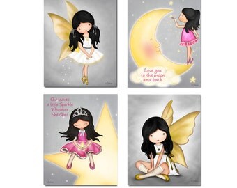 Girls Room Wall Art Decor Decoration for Girl Bedroom by jolinne