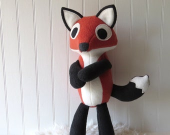 Red fox plush | Etsy