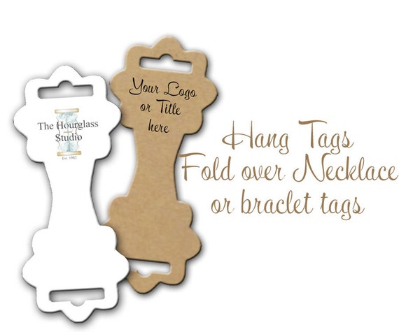 Fold over Tag Hang Tag Bracelet Display Jewelry Cards