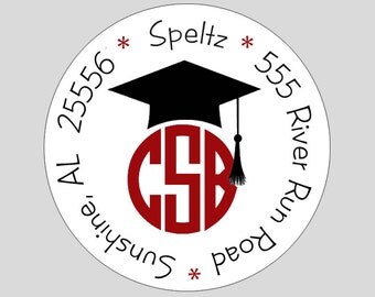 30 Personalized Graduation Address Labels Custom Graduation