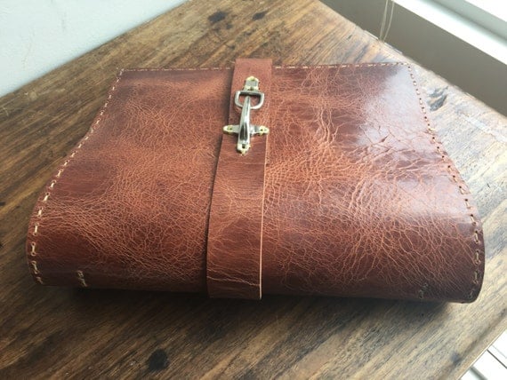 Customized binder Leather 3 ring binder 2 pocket folder