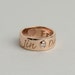Solid Gold Personalized Diamond Text ring. Available in 14k