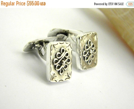sale Sterling silver cufflinks antique vintage by nikiforosnelly