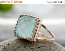 Popular items for chalcedony ring on Etsy