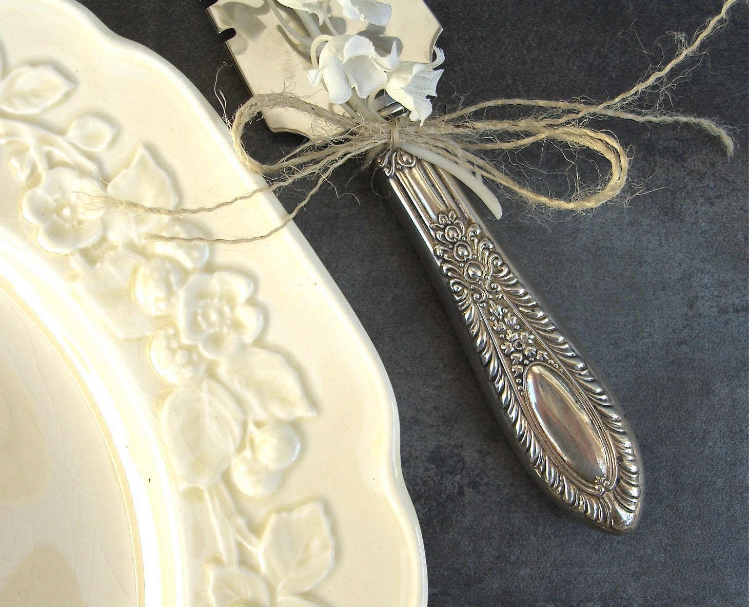 Sterling Silver Wedding Cake Knife Server, Serrated Edge, Vintage ...