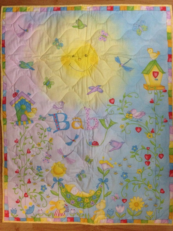 Beautiful Panel Baby Quilt