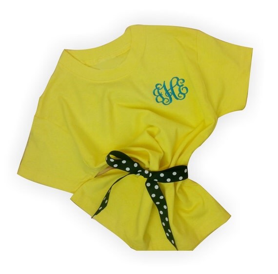 Girls Monogram Shirt Kids Monogram Shirt by ItsyBitsyWear on Etsy