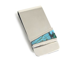 Inlay Money Clip Custom Money Clip Turquoise by leanderdambrosia