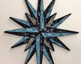 Quilling Whale Quilled Art Nautical 11x14 Framed