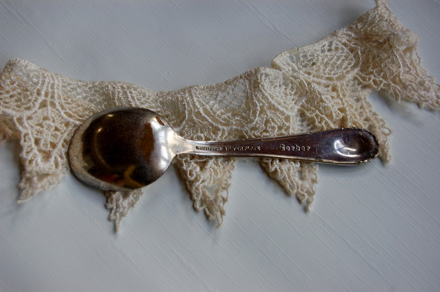 Vintage Gerber Baby spoon. Withrop silverplate baby spoon.