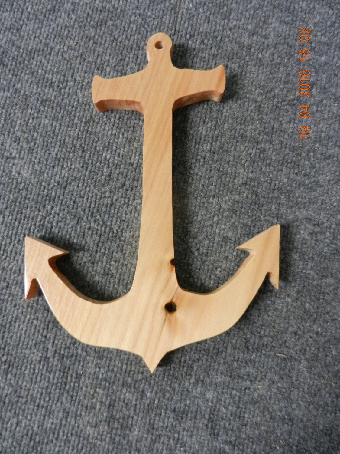 Cedar wood Anchor to Hang on Wall by TreasuredSunsets on Etsy