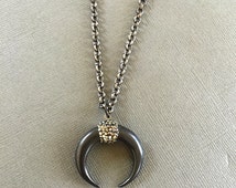 Unique horn necklace related items | Etsy