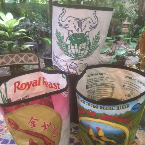 Upcycled Rice Bags. An Eco-Friendly Fashion by CarryOnLtd on Etsy