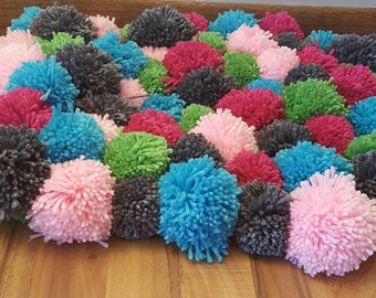 Pom pom rug | Etsy
