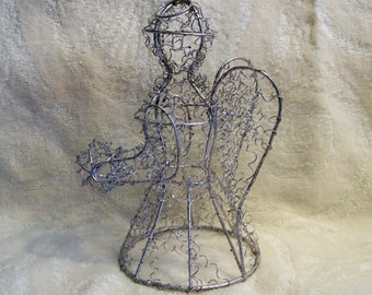 Wire angel sculpture | Etsy