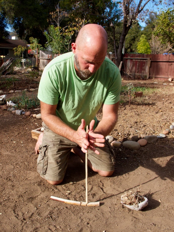 Traditional Friction Fire Hand Drill Kit by NaturalFree on Etsy